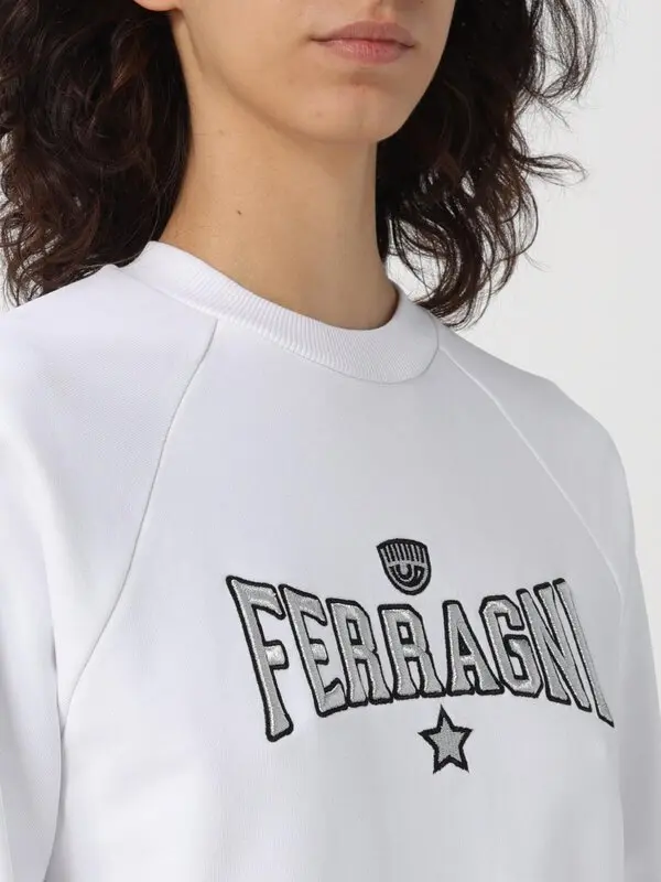 CHIARA FERRAGNI Embroidered Logo Sweatshirt