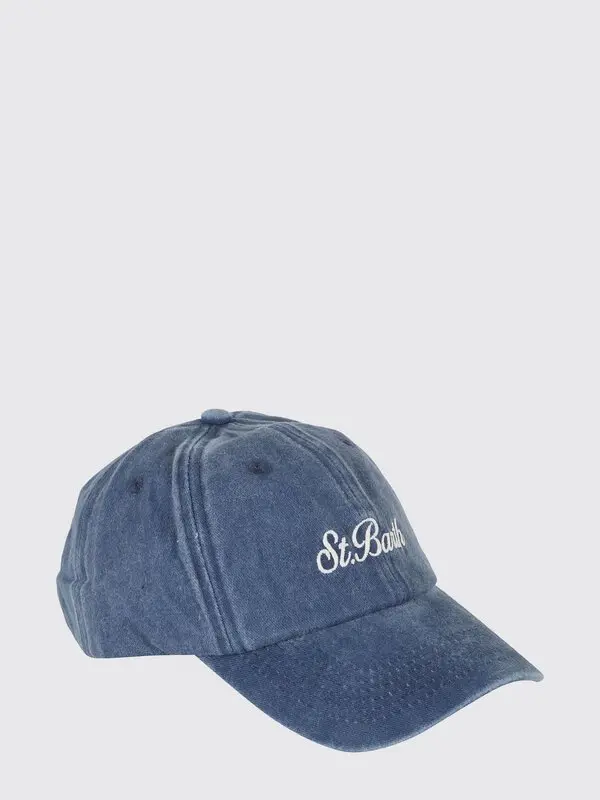 MC2 SAINT BARTH Cotton Baseball Cap With Embroidered Logo - Denim