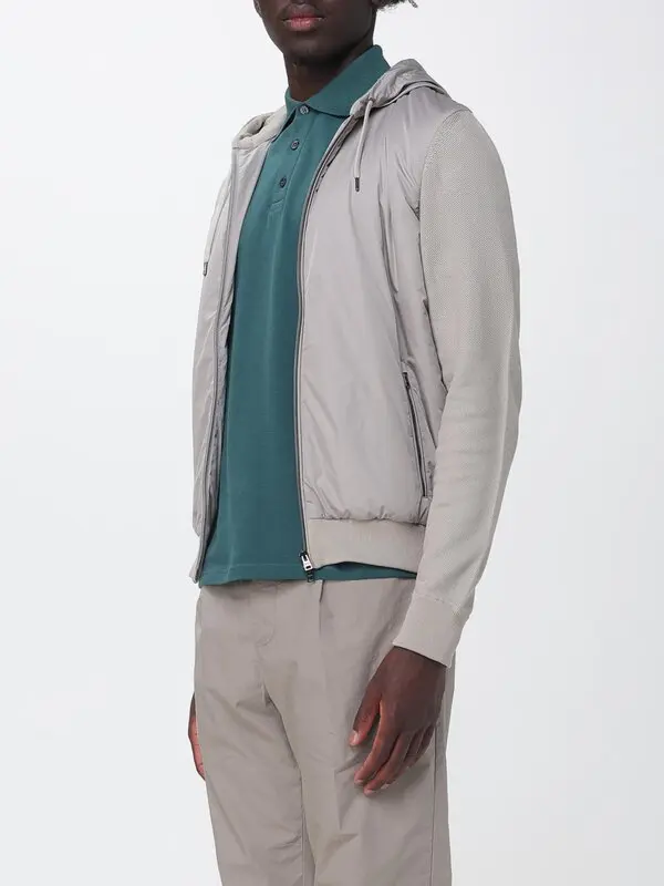 Herno Hooded Zip-up Cardigan - Grey