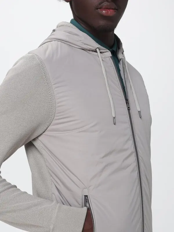 Herno Hooded Zip-up Cardigan - Grey