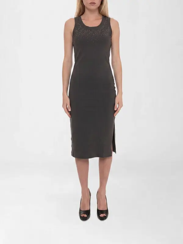 EA7 Sleeveless Embellished Midi Dress