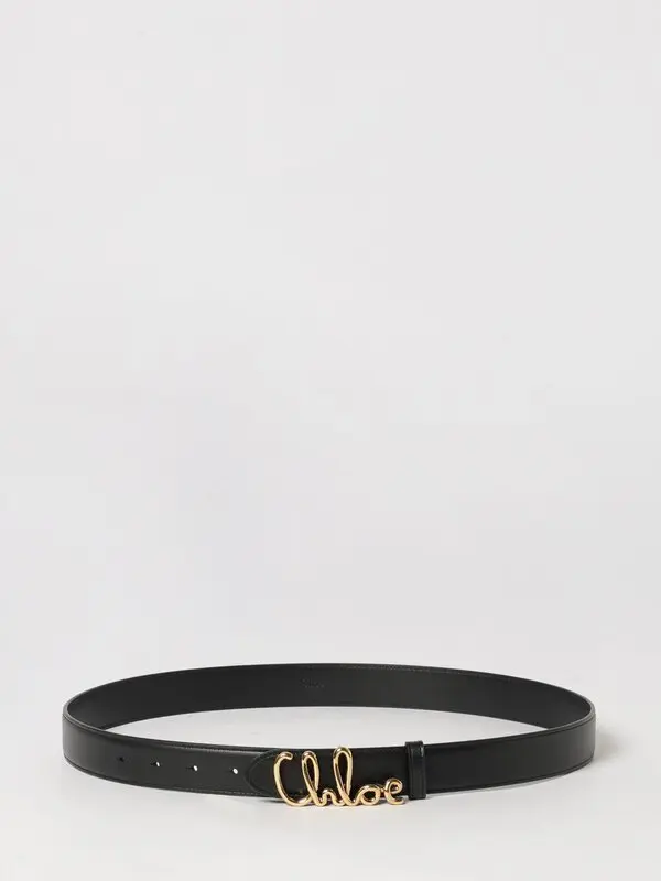 Chloé Belt With Logo Detail - Black 1