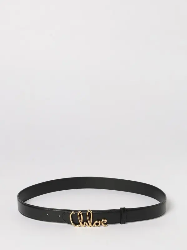 Chloé Belt With Logo Detail - Black