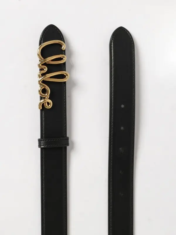 Chloé Belt With Logo Detail - Black