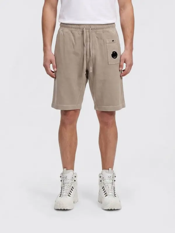 C.P. COMPANY Cotton Drawstring Shorts - Grey