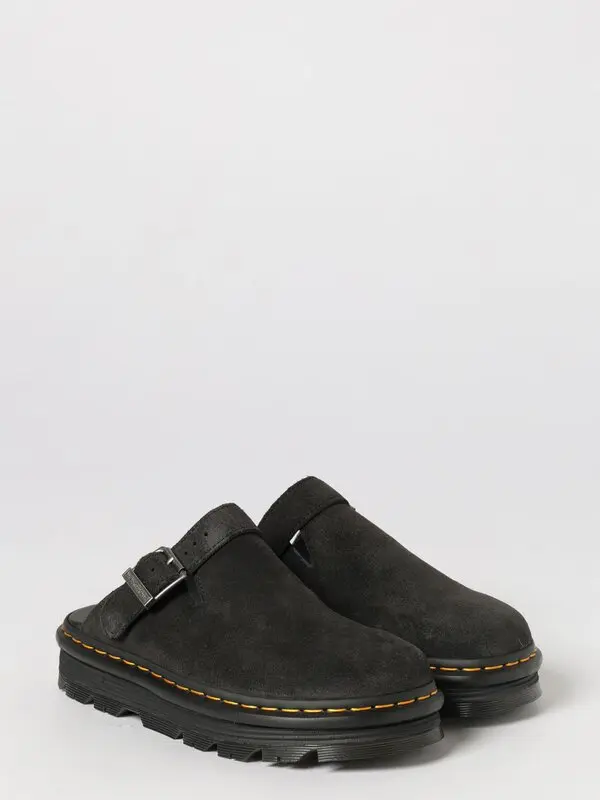 Dr. Martens Zebzag Suede Mules With Adjustable Strap