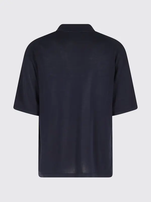 ROBERTO COLLINA Cotton Polo Shirt - Navy