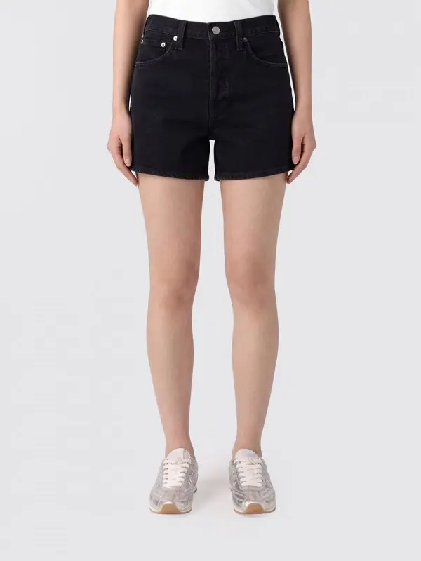 AGOLDE High-waisted Cotton Denim Shorts