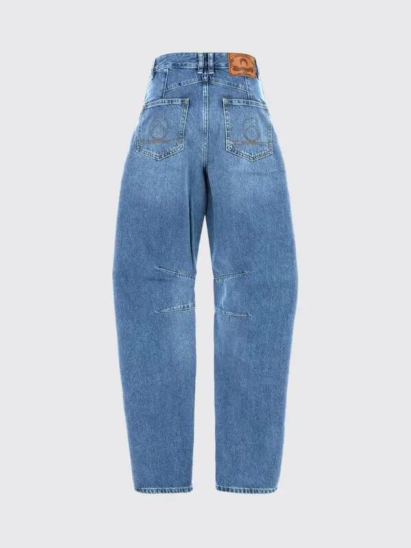 MARINE SERRE Low-rise Baggy Jeans In Cotton Denim