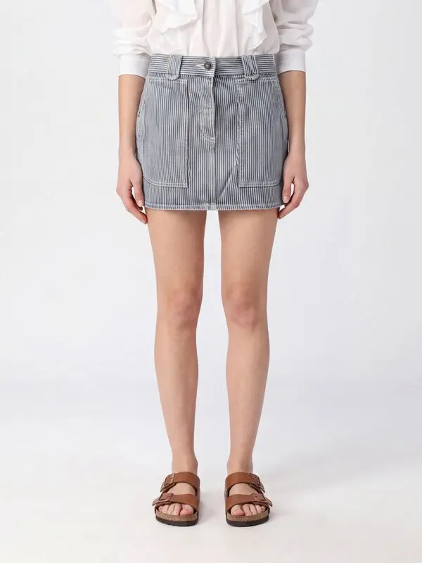 Isabel Marant Étoile Striped Denim Mini Skirt