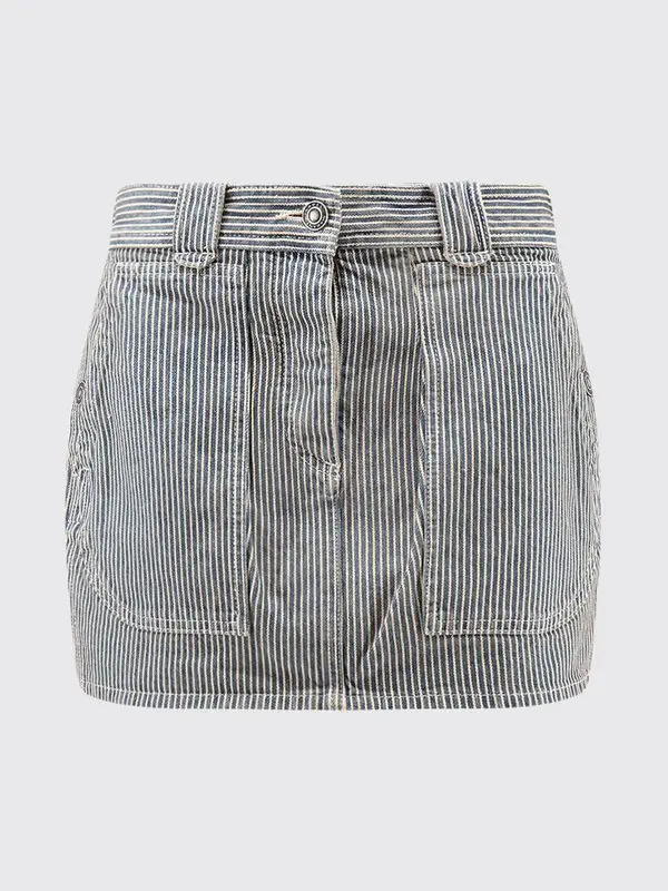 Isabel Marant Étoile Striped Denim Mini Skirt