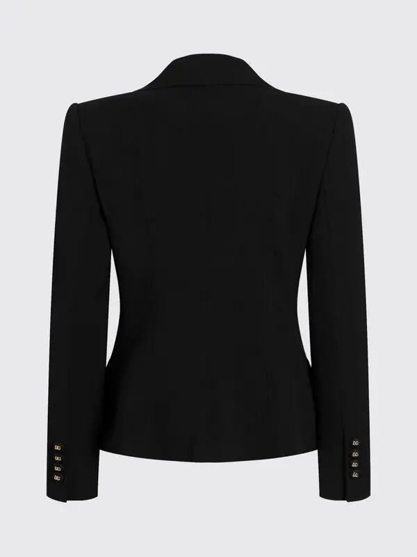 Dolce & Gabbana Single Breasted Stretch Wool Blazer
