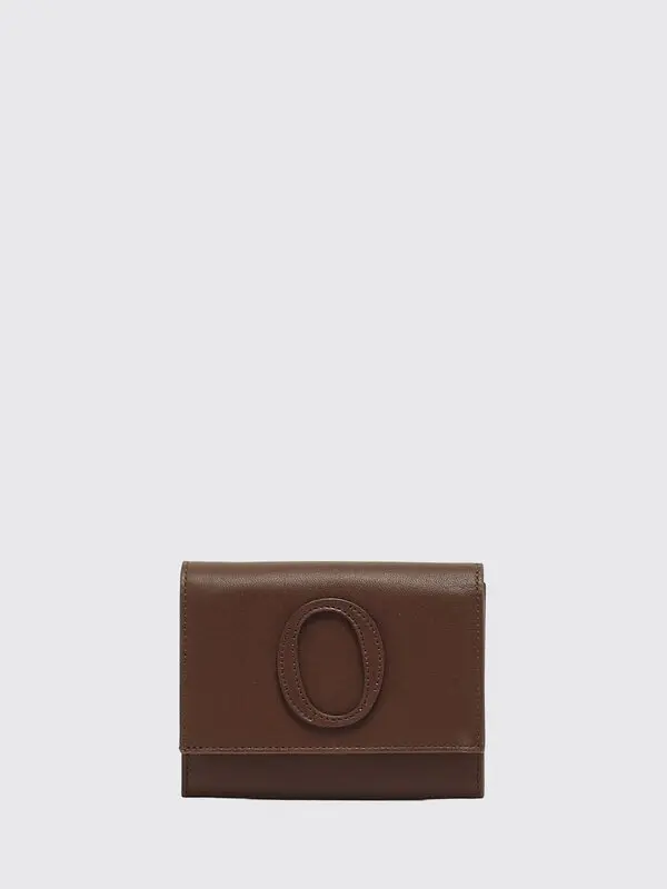 Orciani Leather Bifold Wallet With Flap And Monogram Print