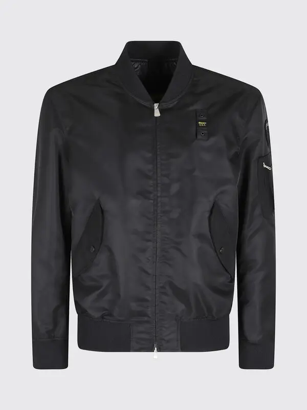 BLAUER. Cotton Bomber Jacket With Zip