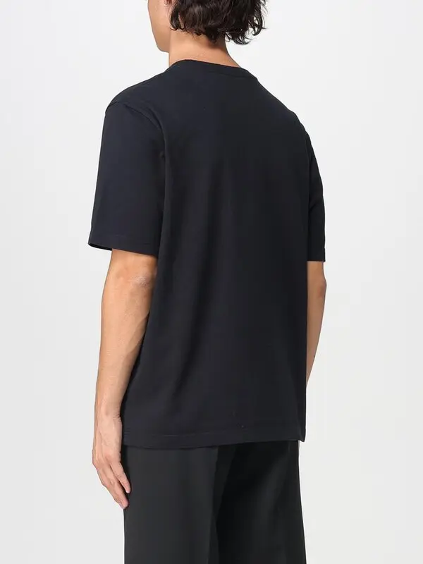 Maison Kitsuné Organic Cotton T-shirt With Logo - Black