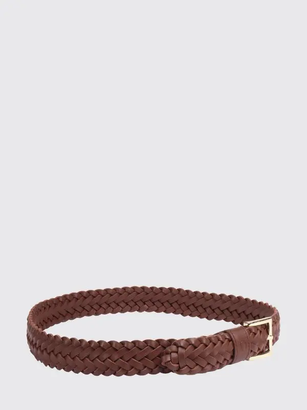Orciani Woven Leather Belt With Pin Buckle
