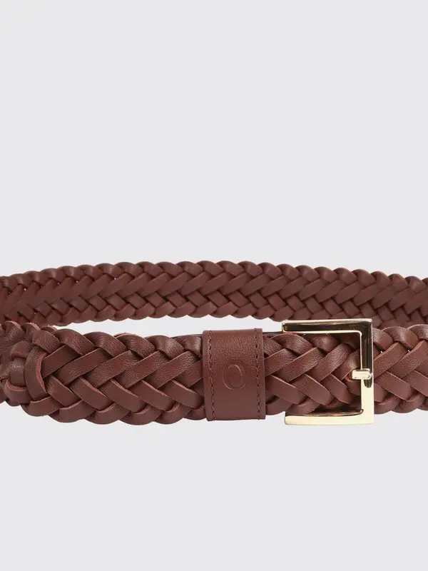 Orciani Woven Leather Belt With Pin Buckle