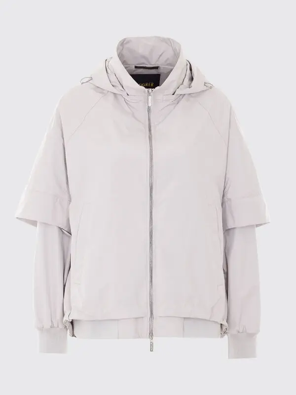 MOORER Talitha-stp Waterproof Windbreaker Jacket With Hood And Detachable Sleeves