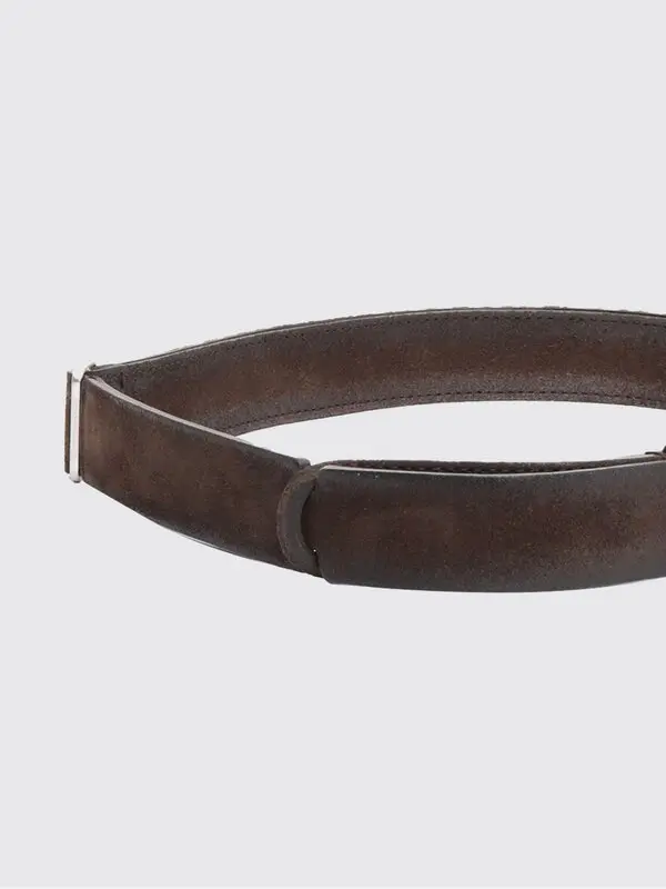 Orciani Nobuckle Suede Calfskin Leather Belt For