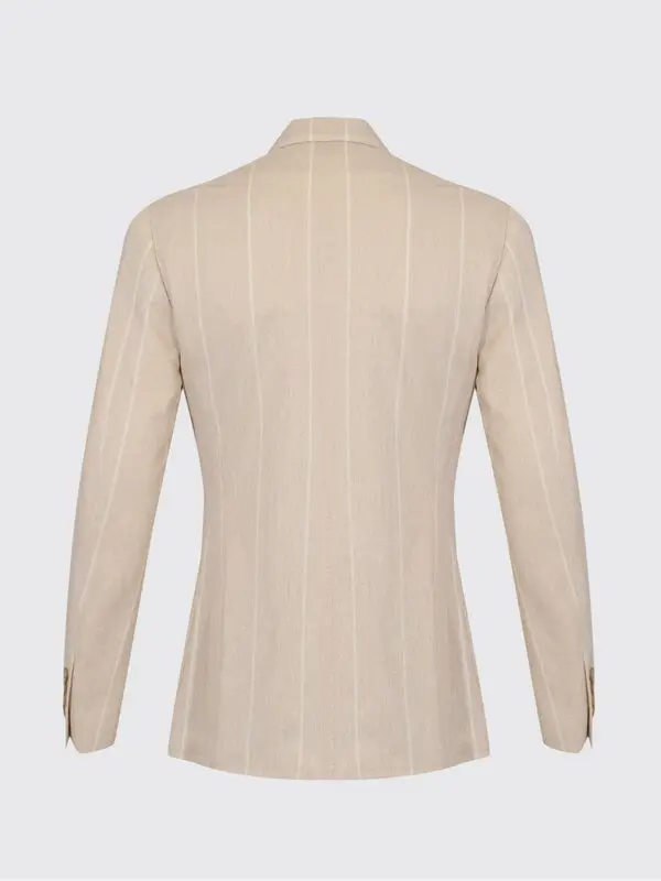Eleventy Double Breasted Striped Blazer