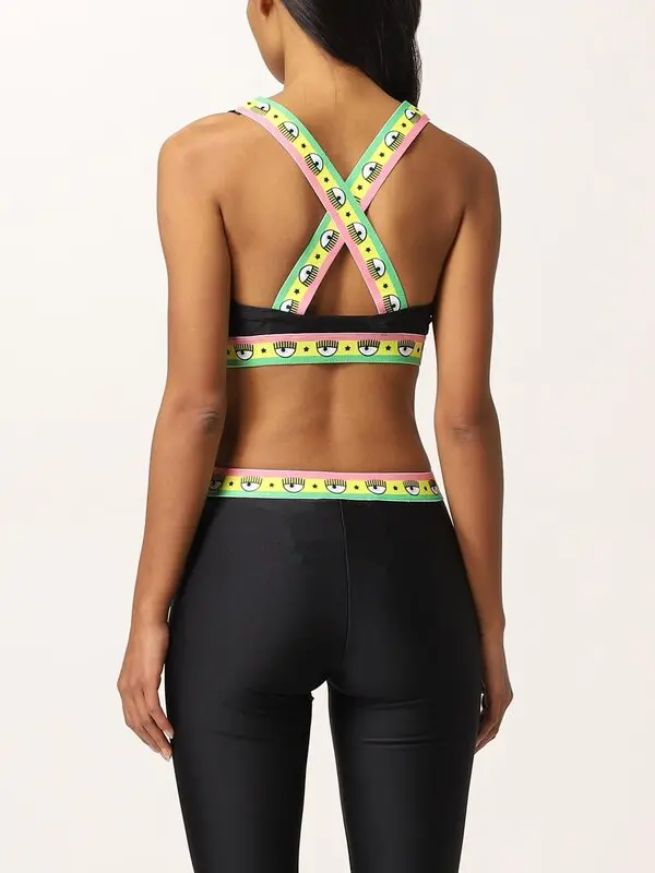 CHIARA FERRAGNI Cropped Top With Logomania Band