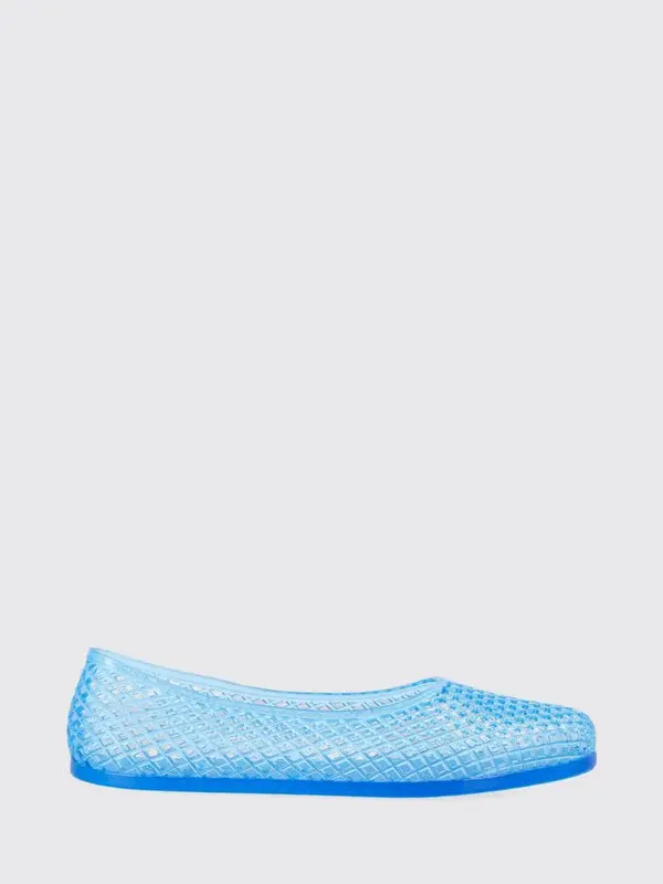 ANCIENT GREEK SANDALS Perforated Pvc Round-toe Ballet Flats - Blue