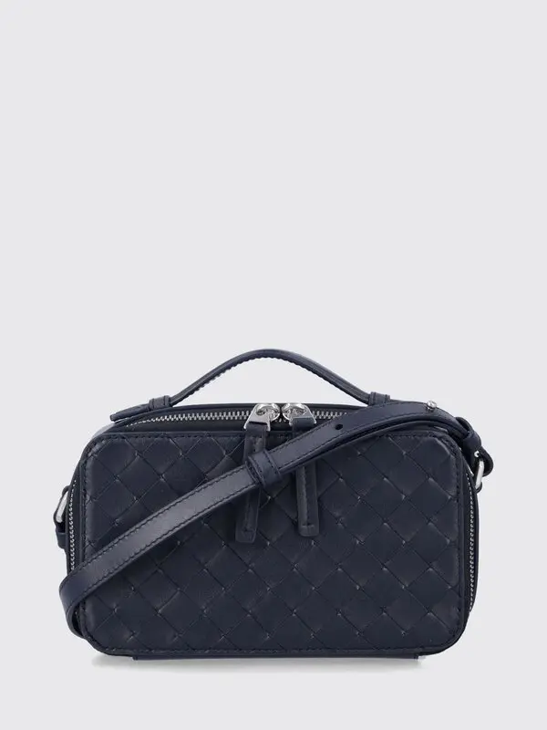 Bottega Veneta Small Intrecciato Calfskin Leather Crossbody Bag - Blue