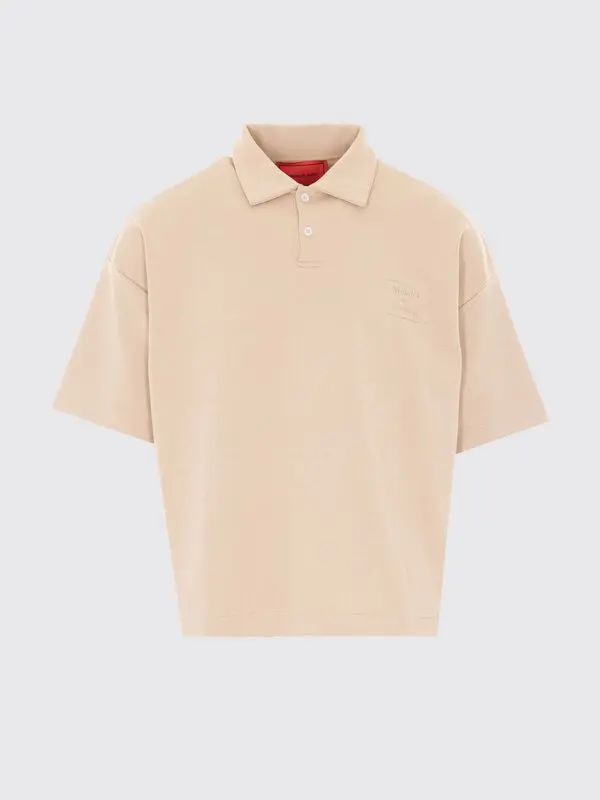 VISION OF SUPER Short-sleeved Cotton Polo Shirt With Two-button Placket