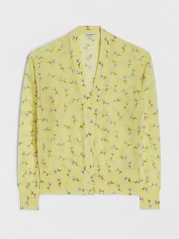 JIL SANDER Floral Print Cardigan
