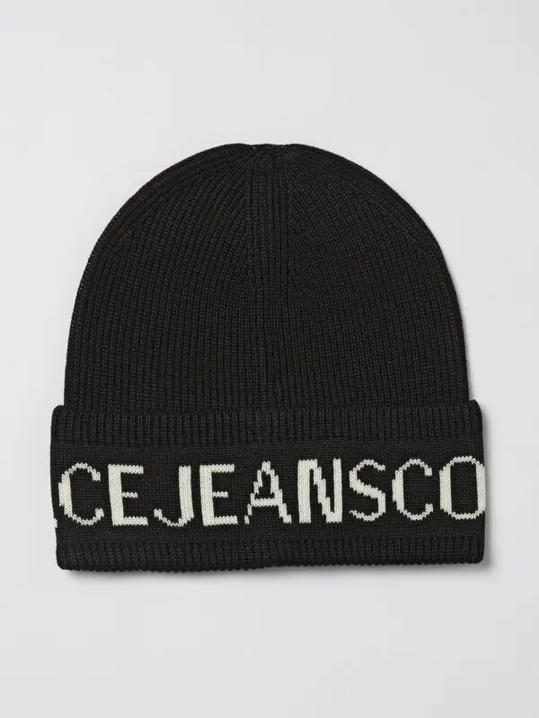 Versace Ribbed Beanie With Logo