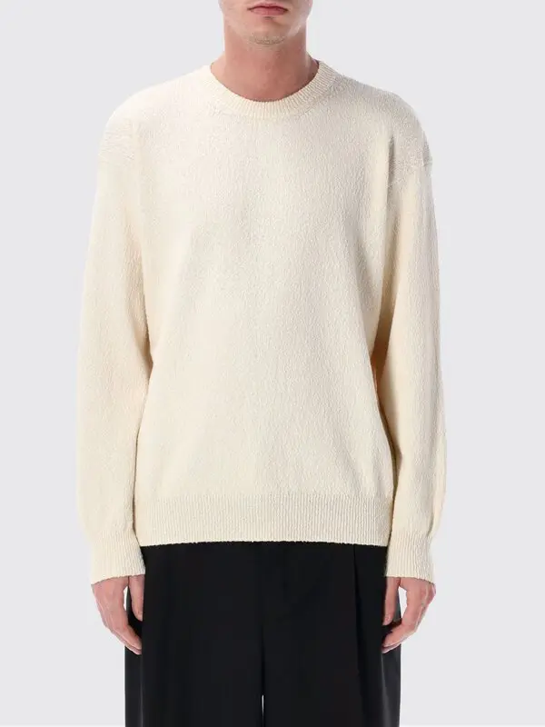 ROBERTO COLLINA Cotton Long-sleeved Crewneck Sweater - Beige