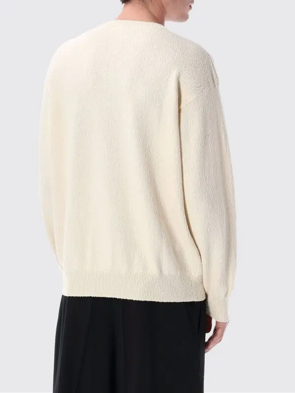 ROBERTO COLLINA Cotton Long-sleeved Crewneck Sweater - Beige