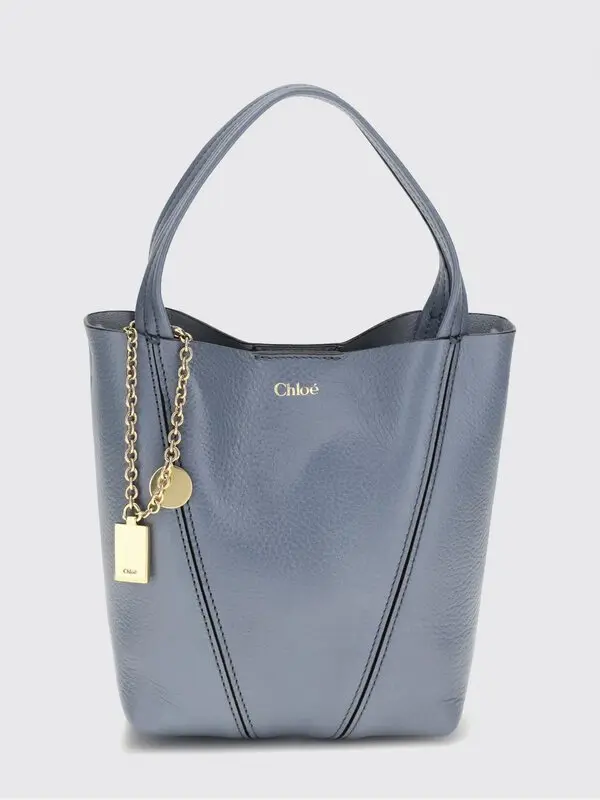 Chloé Mini Bag With Gold Tone Chain - Blue