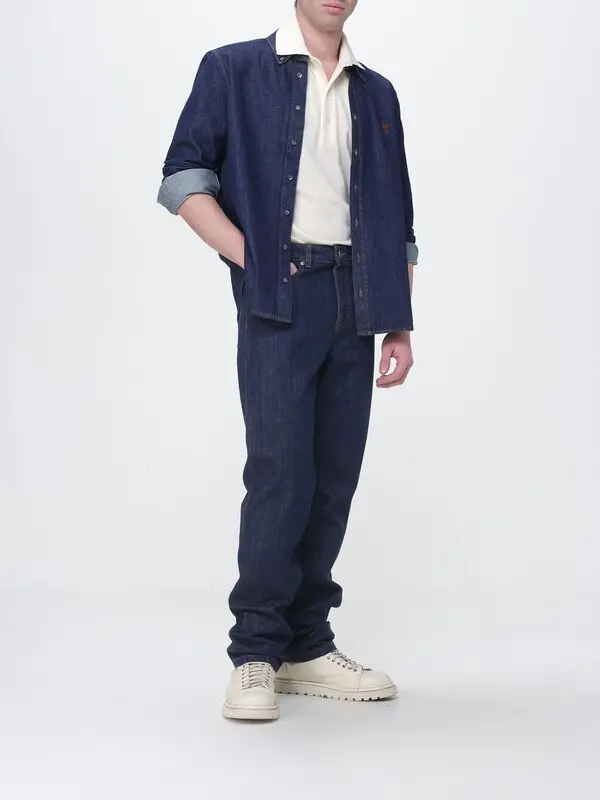 AMI Paris Cotton Denim Straight Jeans
