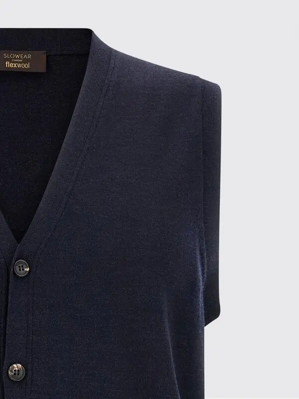 ZANONE Sleeveless V-neck Waistcoat - Blue