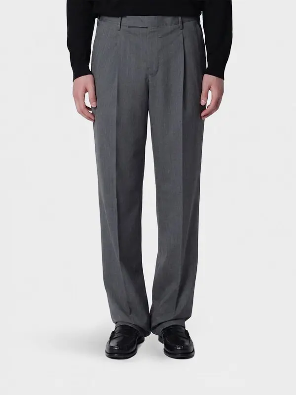 PT TORINO Pure Virgin Wool Wide-leg Sartorial Trousers