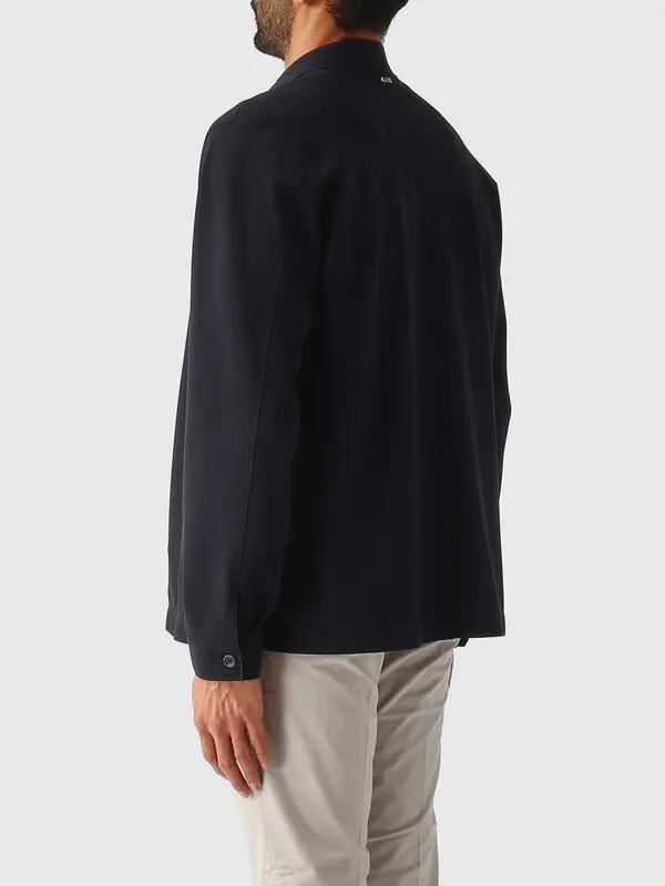 Herno Stretch Technical Fabric Shirt Jacket With Classic Collar