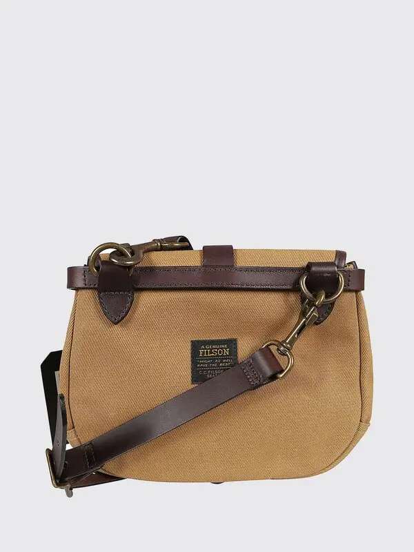 Filson Rugged Twill Cotton And Leather Crossbody Bag