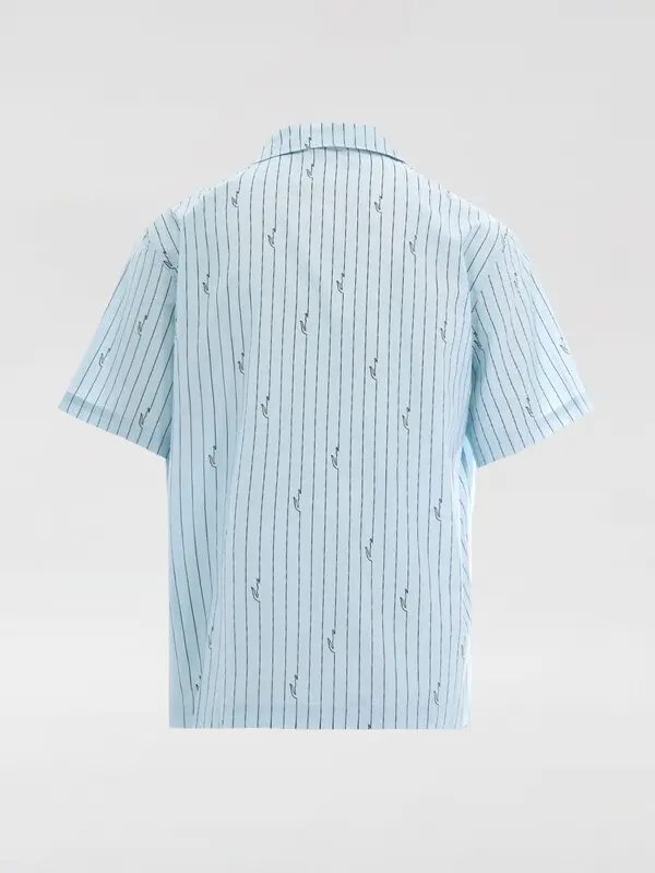 Lacoste Striped Cotton Casual Shirt - Gnawed Blue