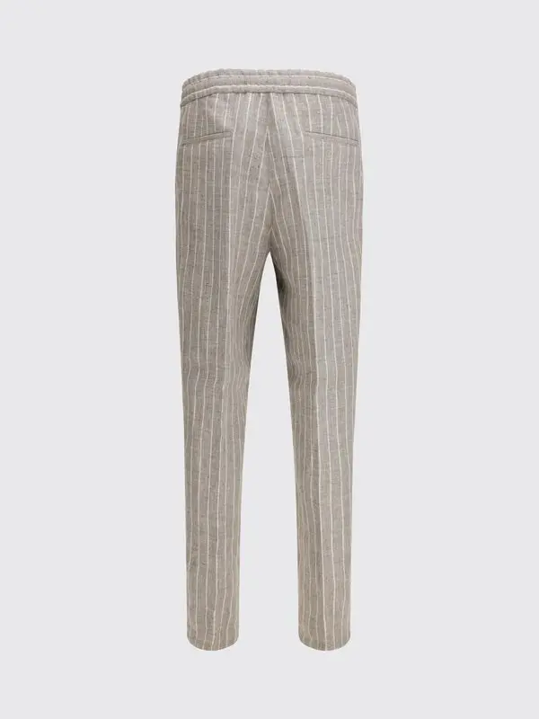 Brunello Cucinelli Linen Drawstring Trousers