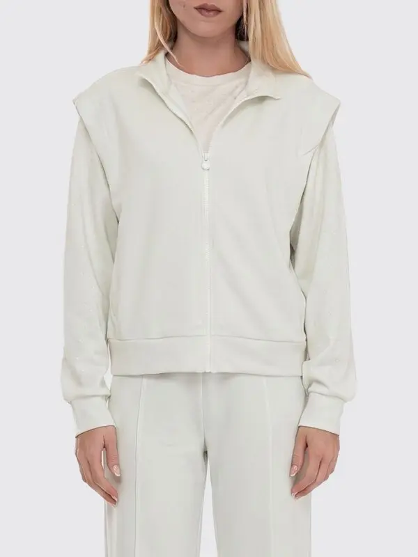 EA7 Zip-up Sweatshirt With Crystal Embellishments