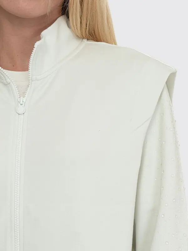 EA7 Zip-up Sweatshirt With Crystal Embellishments