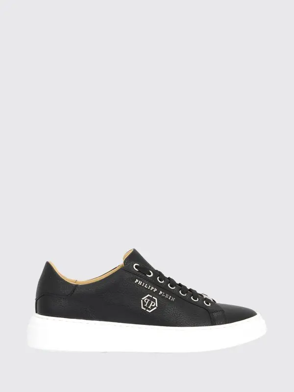 Philipp Plein Smooth Leather Lace-up Sneakers - Black