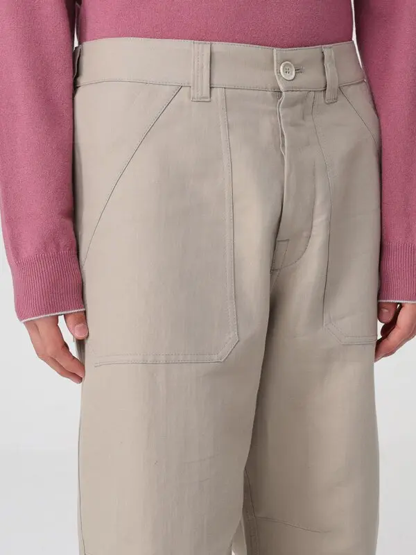 Brunello Cucinelli Linen And Cotton Blend Wide-leg Trousers - Brown