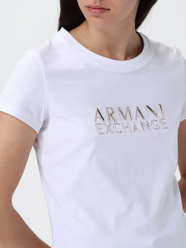 Armani Exchange Cotton T-shirt With Embroidered Logo
