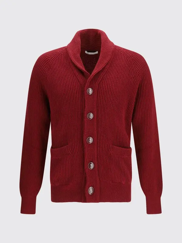 Brunello Cucinelli Cotton Cardigan - Cherry