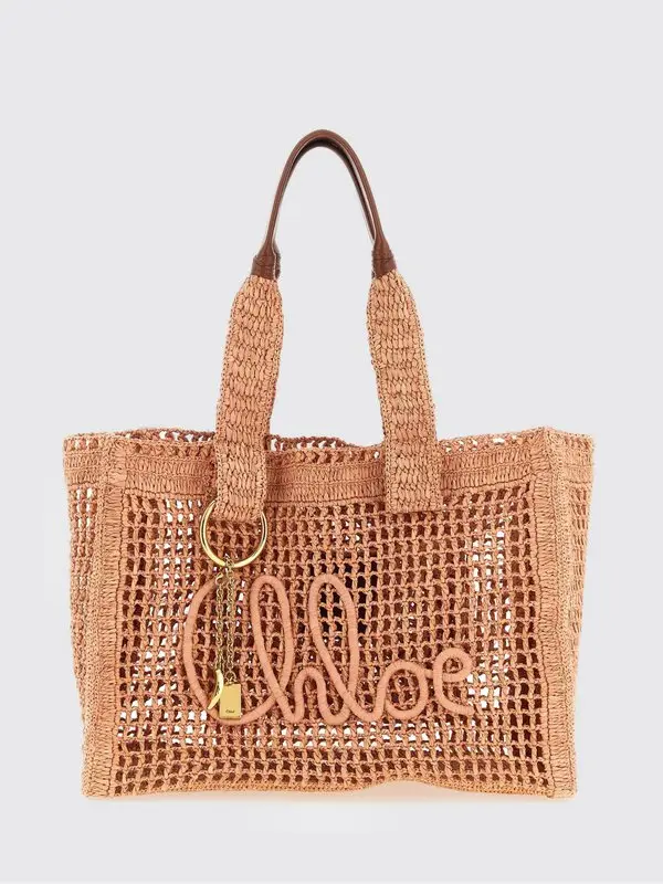Chloé Summer Banana Raffia Tote - Beige