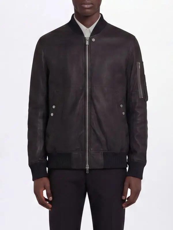 Rick Owens Lambskin Leather Bomber Jacket