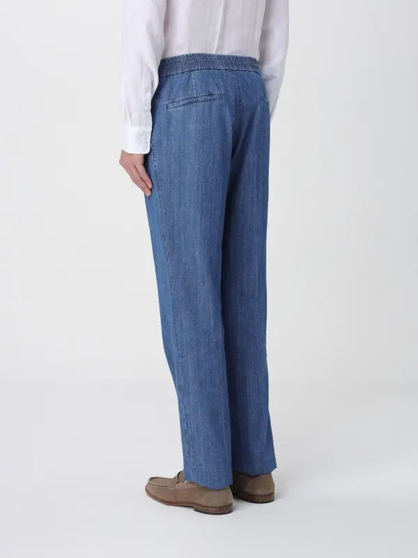 Brunello Cucinelli Tailored Trousers With Drawstring Waist - Blue