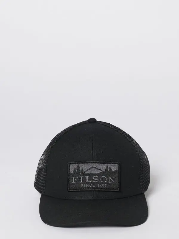Filson Logger Cotton And Mesh Nylon Hat - Black